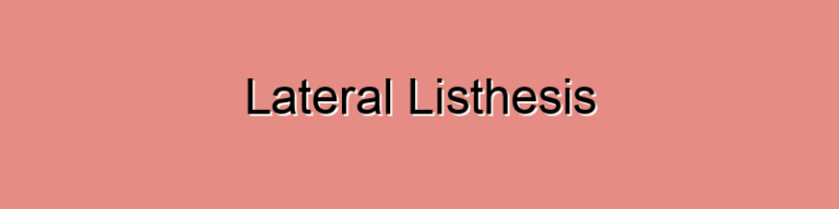 Lateral Listhesis