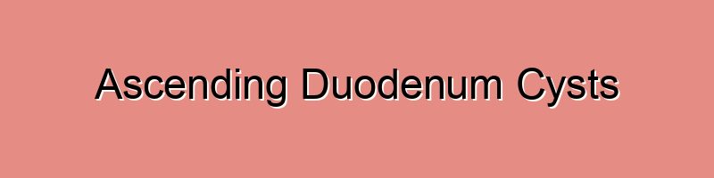 Ascending Duodenum Cysts – RxHarun